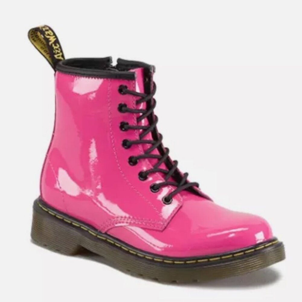 Dr. Martens Delaney Pink Barbie Patent Lamper Leather… - Gem